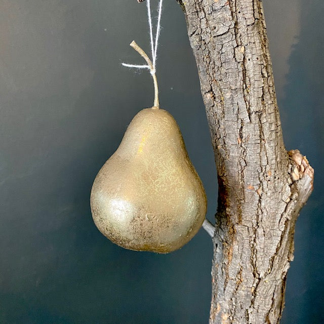 Gold Pear Ornament – Flair flowers & design